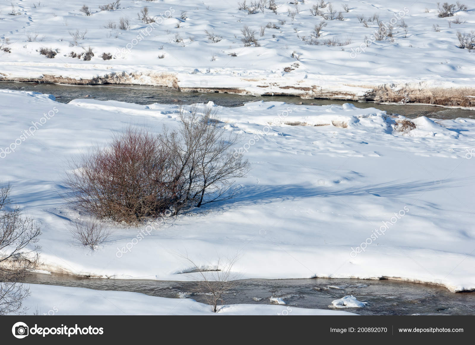 Spring Slush River Breaks Ice — Stock Photo © ekina1 #200892070