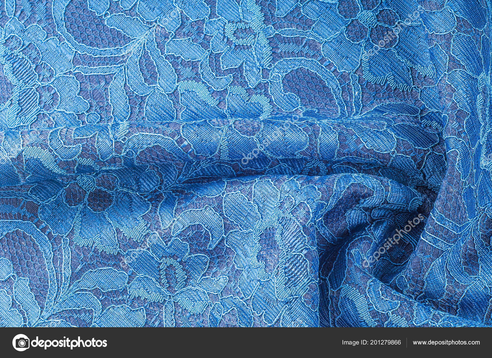 Texture Background Image Blue Silk Lace Ornate Double Lace Ribbon ...