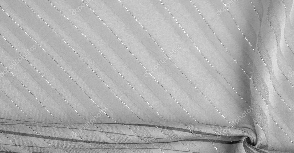 Textura de fondo de diseño, tela en blanco y negro con rayas Lurex ...