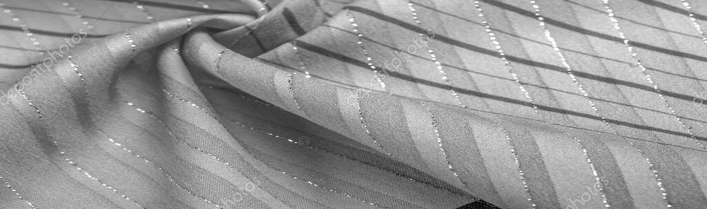Textura de fondo de diseño, tela en blanco y negro con rayas Lurex ...
