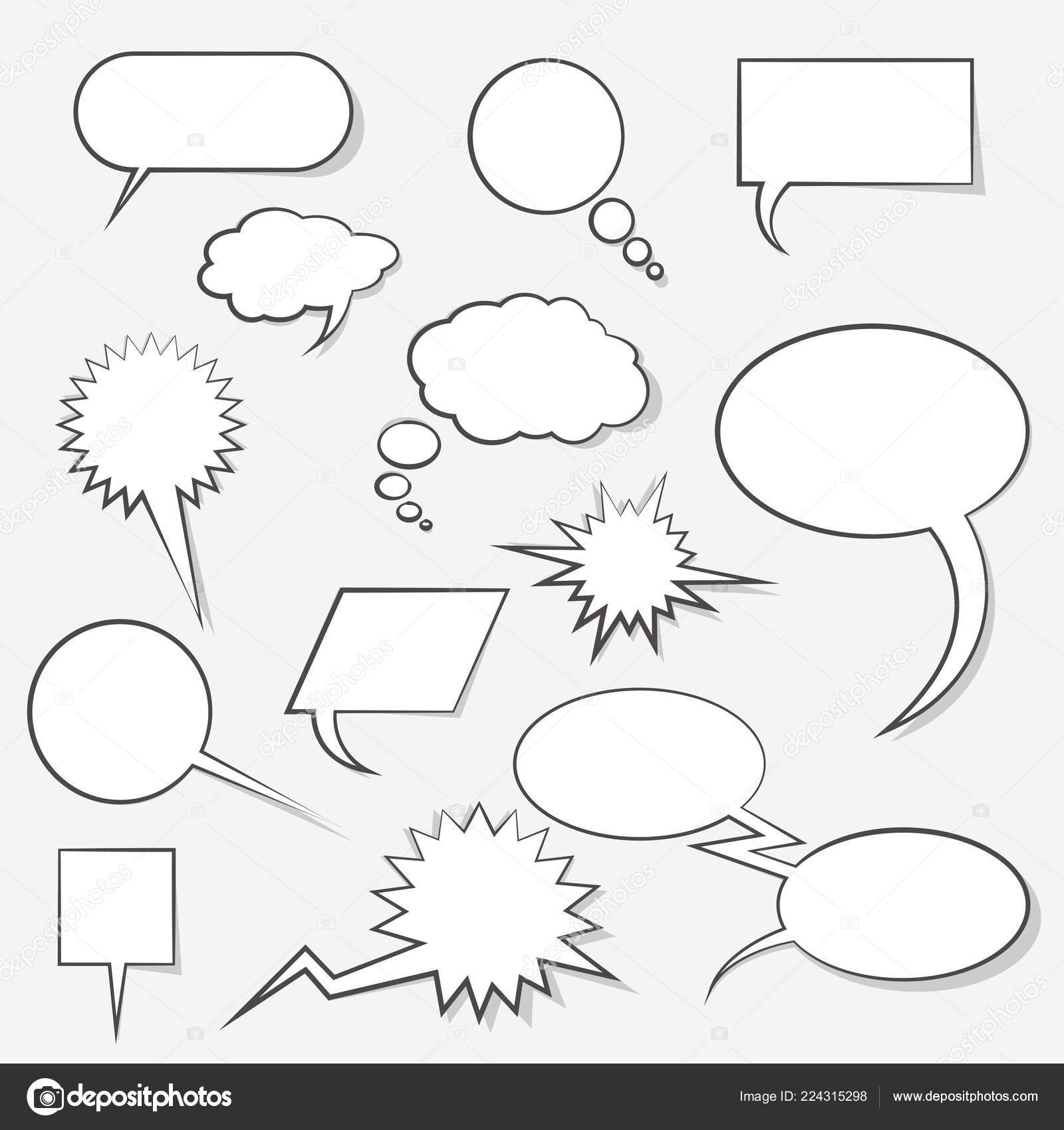 Comic Cloud Conversations Stock Vector by ©feruza85 224315298