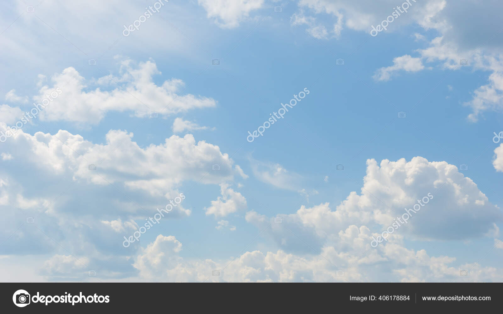 Blue Sky Beautiful Cirrus Clouds Sunny Day Background Texture — Stock ...
