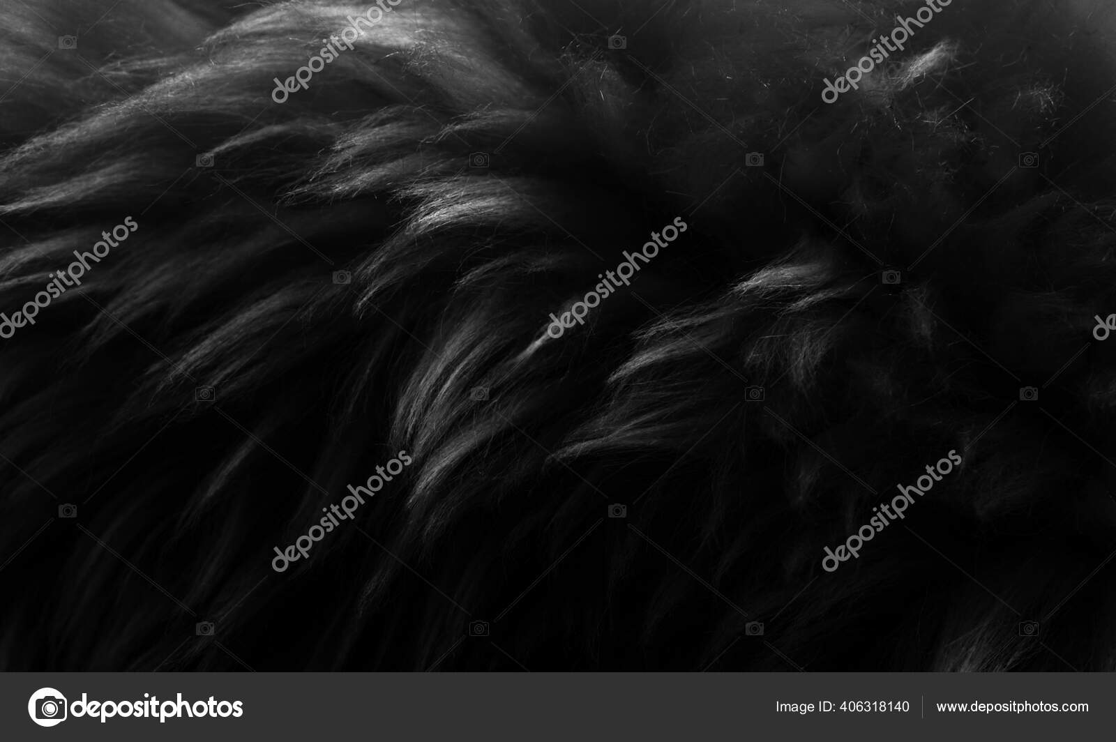 Black Fluffy Wool Texture Dark Natural Wool Background Fur Texture ...