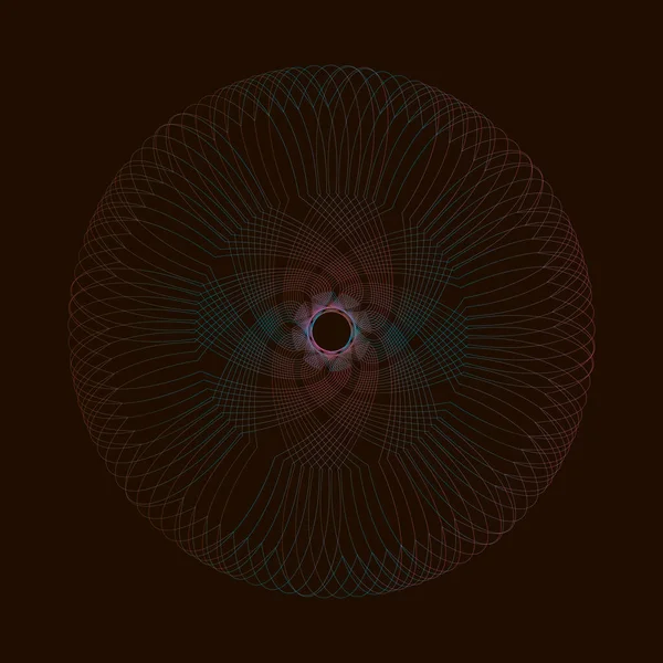 Spirograph Abstract Element Black Background Stock Vector Image by ©sasha15 #352909060