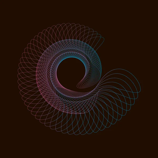 Spirograph Abstract Element Black Background Stock Vector Image by ©sasha15 #352909060