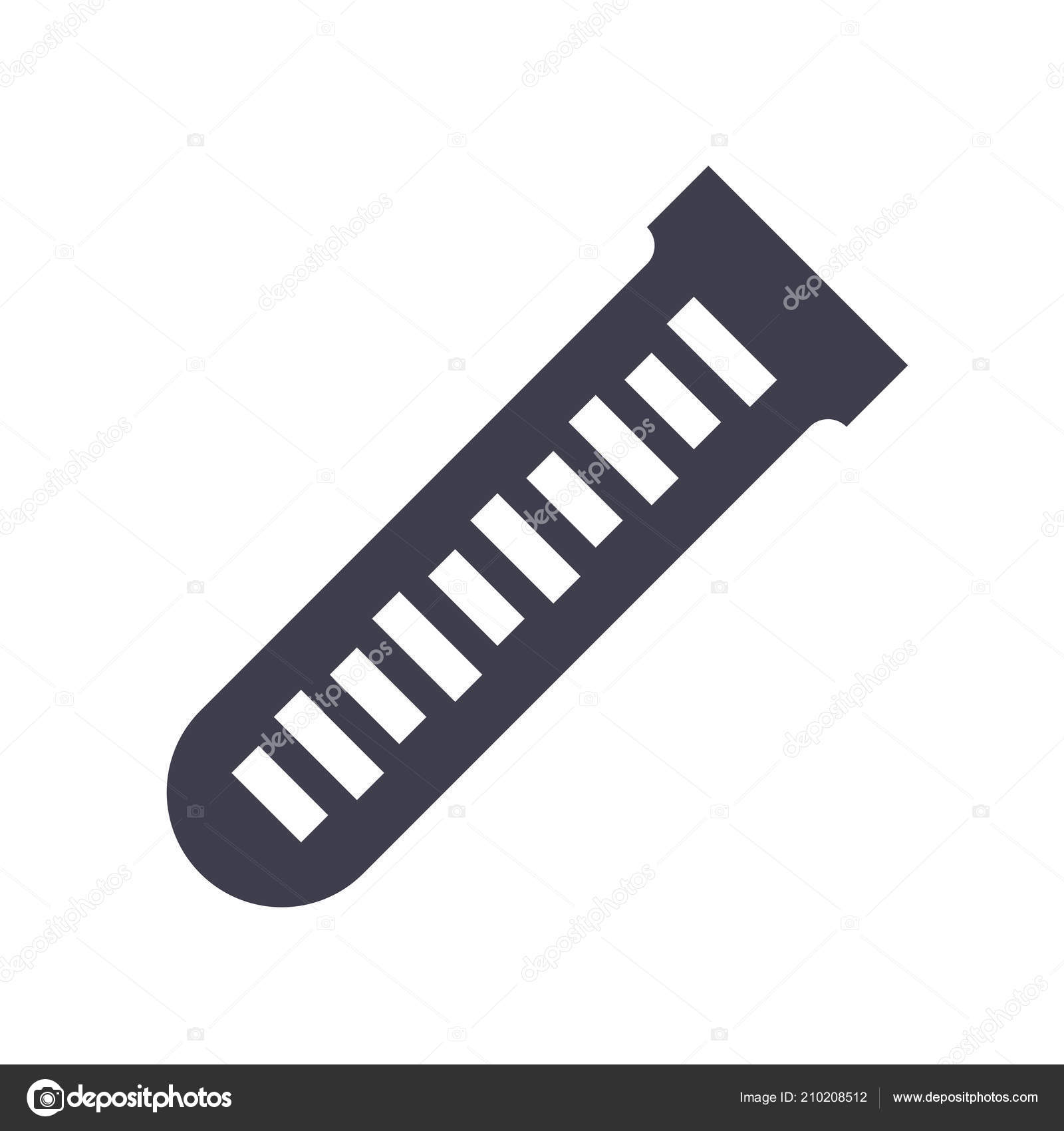 Test tube icon vector sign and symbol isolated on white backgrou Stock ...