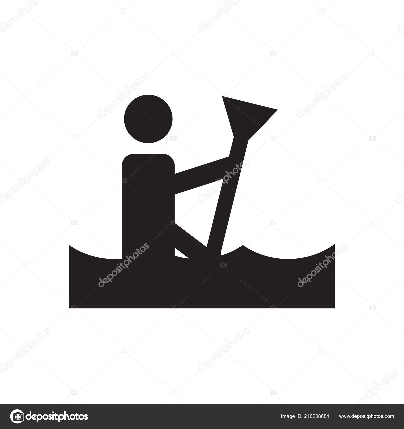 Canoe Athlete Icon Vector Isolated White Background Your Web Mobile ...