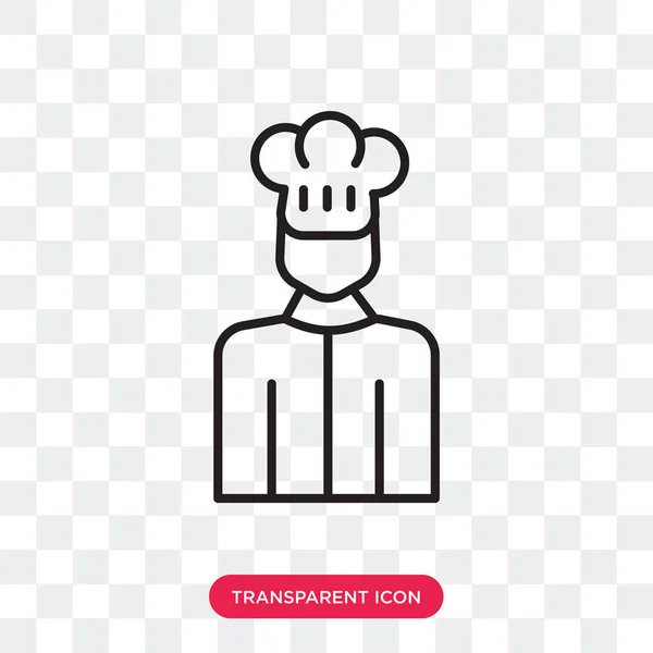 Chef hat vector icon isolated on transparent background, Chef ha Stock ...