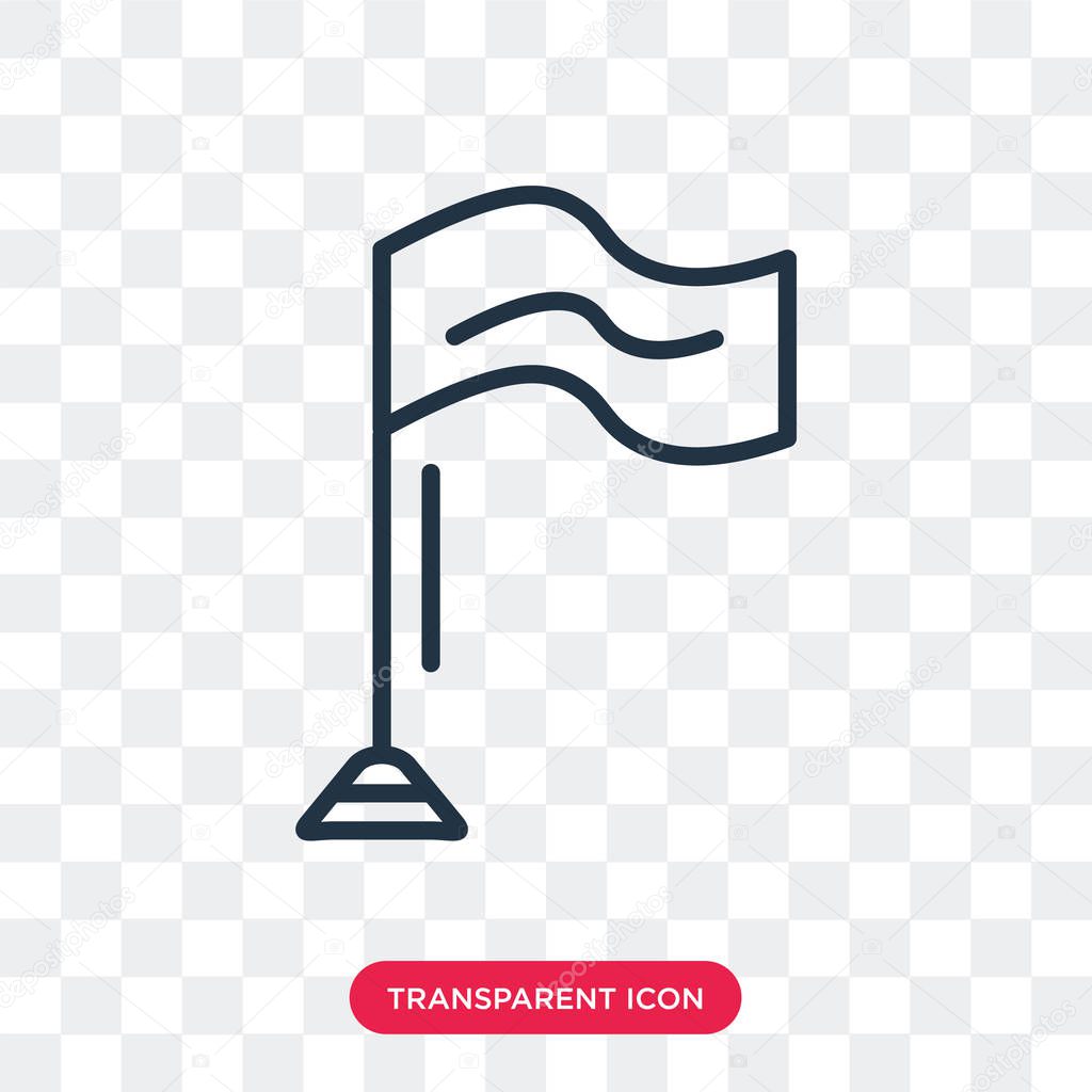 Bandera icono del vector aislado sobre fondo transparente, diseño del ...