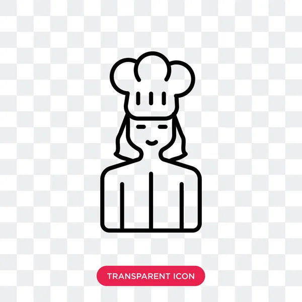 Chef hat vector icon isolated on transparent background, Chef ha Stock ...