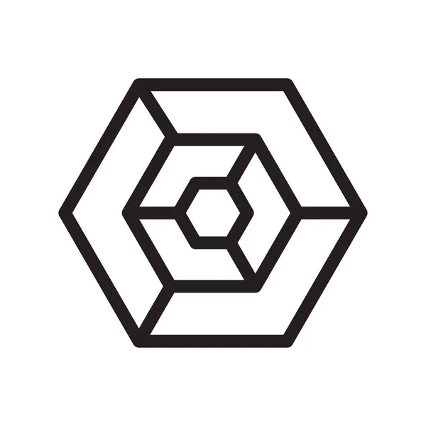 Segi Enam Logo Logo Segi Enam Polygon Vektor Stok, Ilustrasi Logo Segi