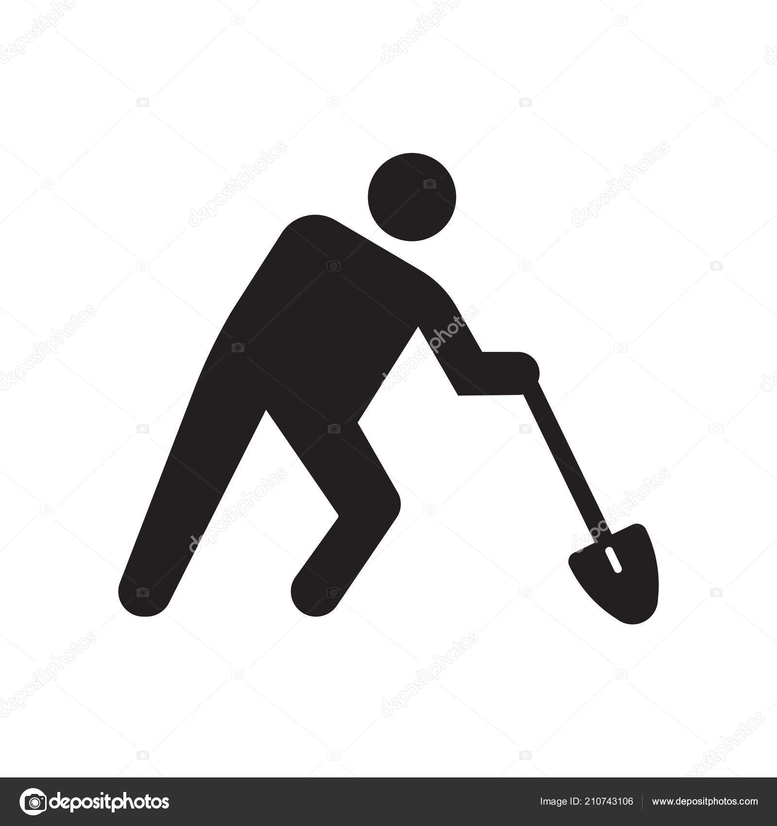 Worker icon vector sign and symbol isolated on white background, Worker ...