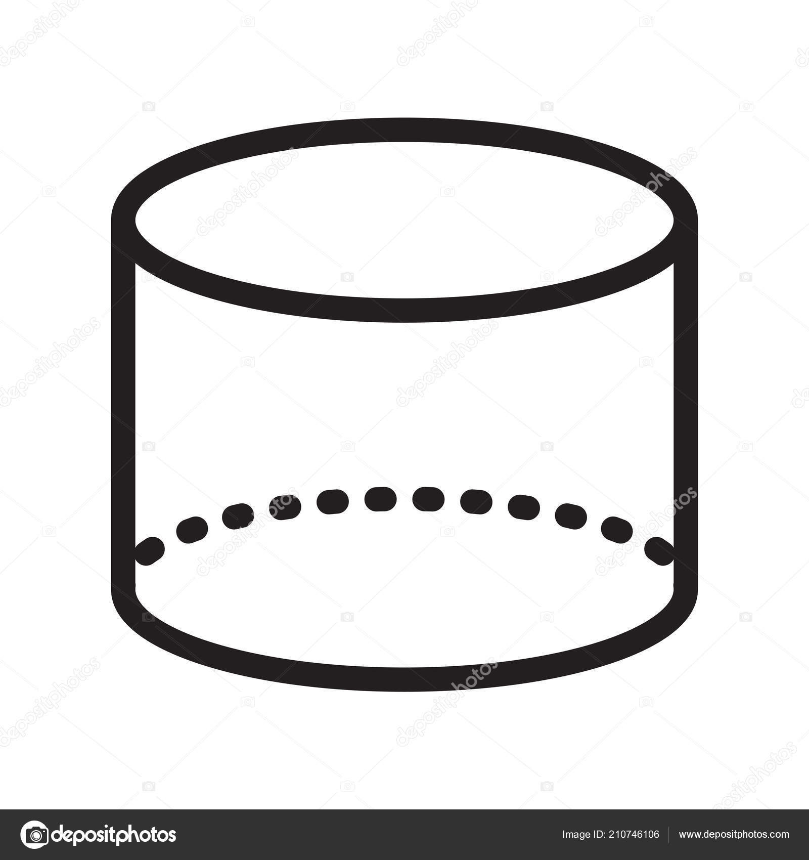Cylinder Icon Vector Isolated White Background Your Web Mobile App ...