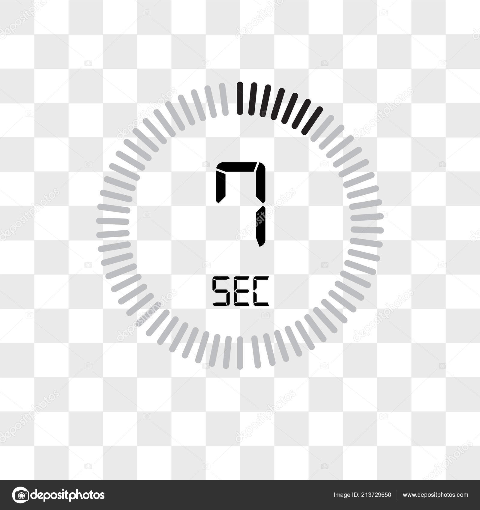 The 7 seconds vector icon isolated on transparent background, Th Stock ...