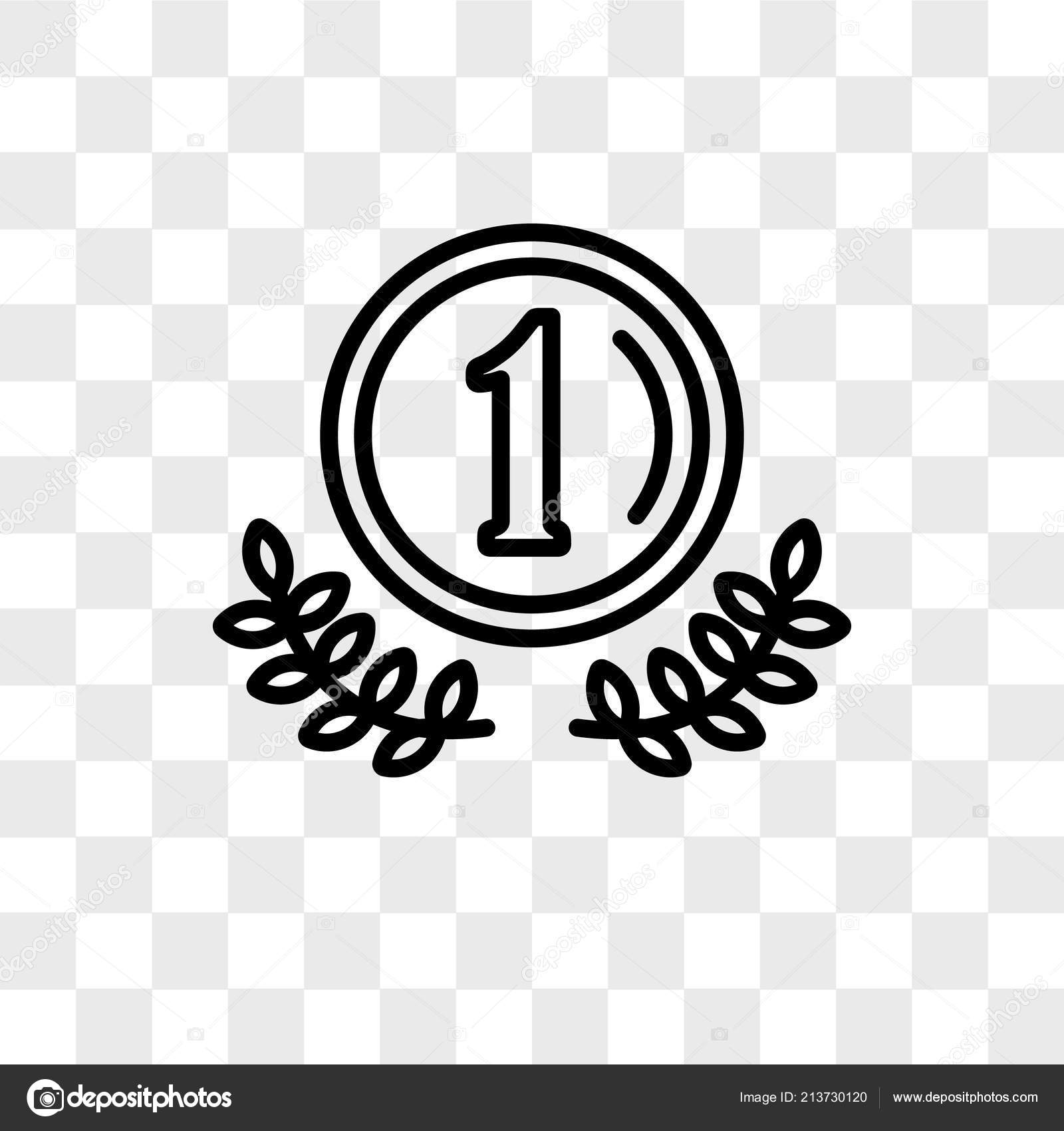 First vector icon isolated on transparent background, First logo Stock ...