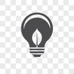 Light bulb vector icon isolated on transparent background, Light bulb logo design Stock Vector ...