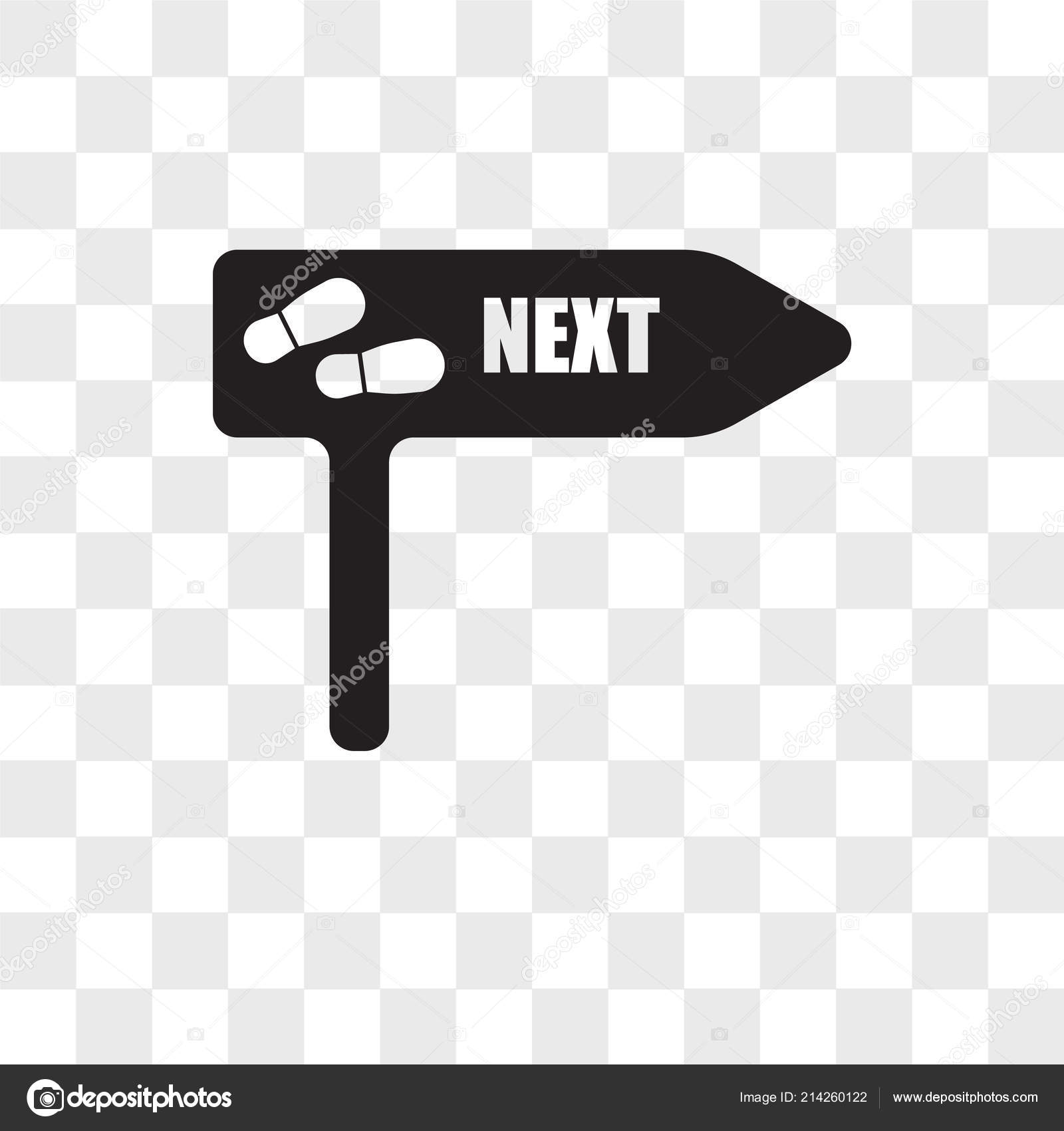 Next steps vector icon isolated on transparent background, next Stock ...