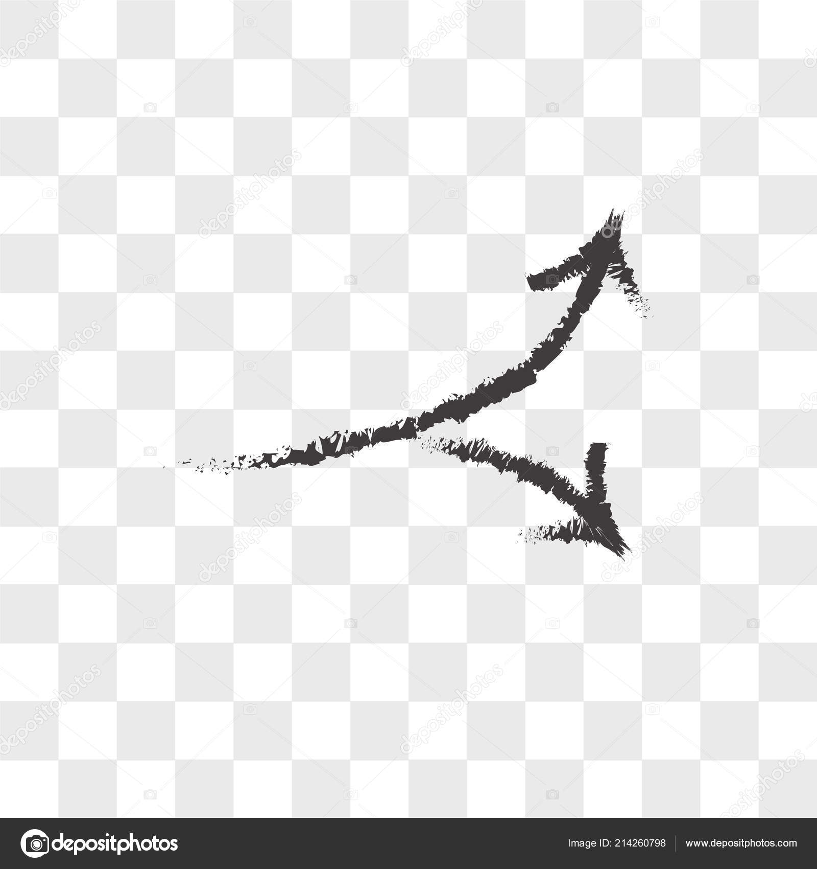 Sketched arrow vector icon isolated on transparent background, S Stock ...
