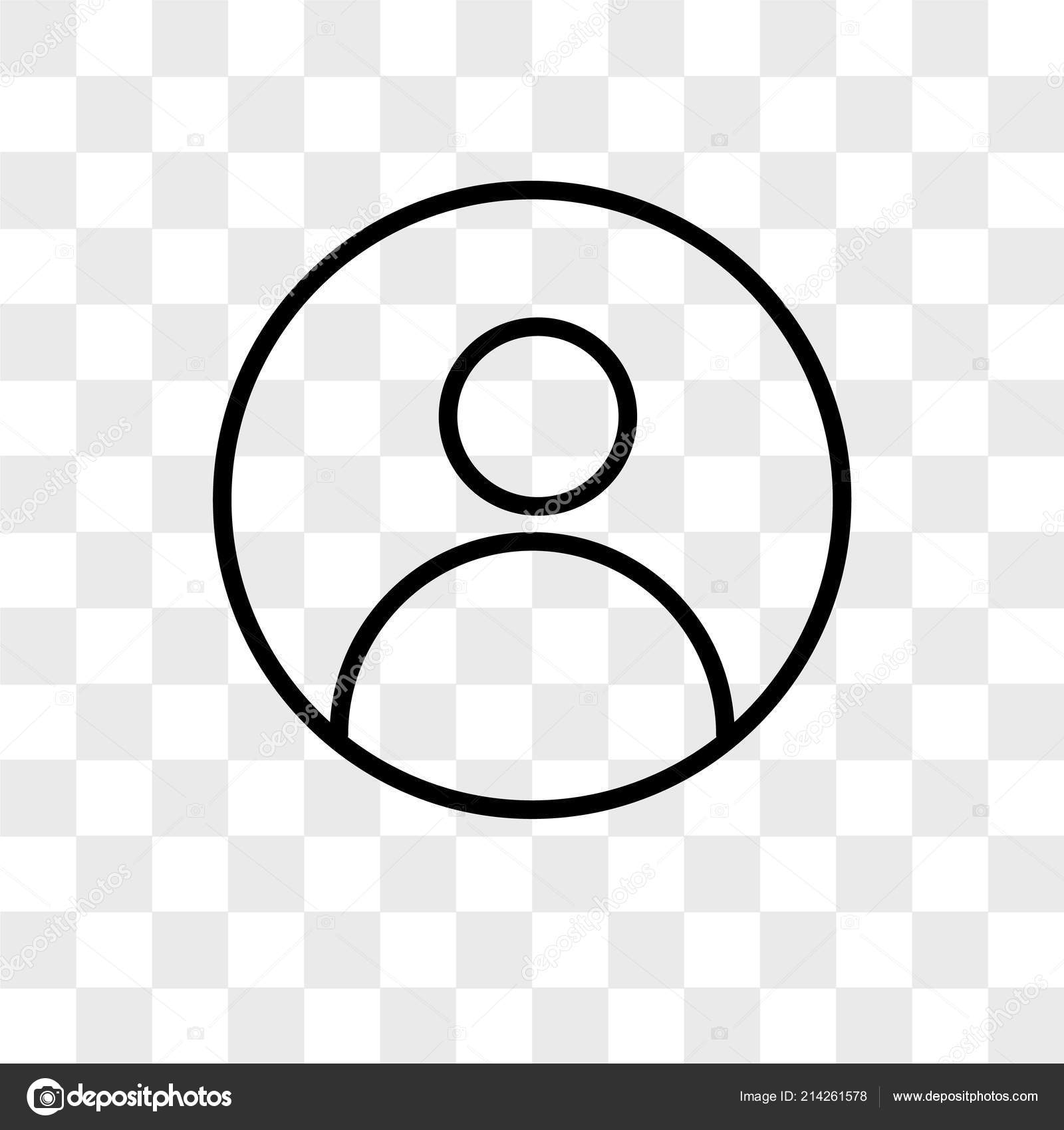 Profile pic vector icon isolated on transparent background, prof Stock ...