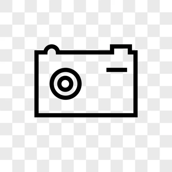 Camera vector icon isolated on transparent background, camera lo Stock ...