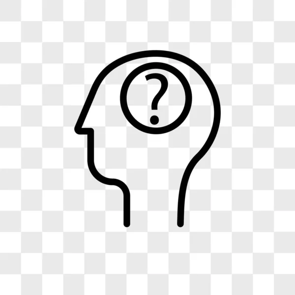 curiosity vector icon isolated on transparent background, curios ...