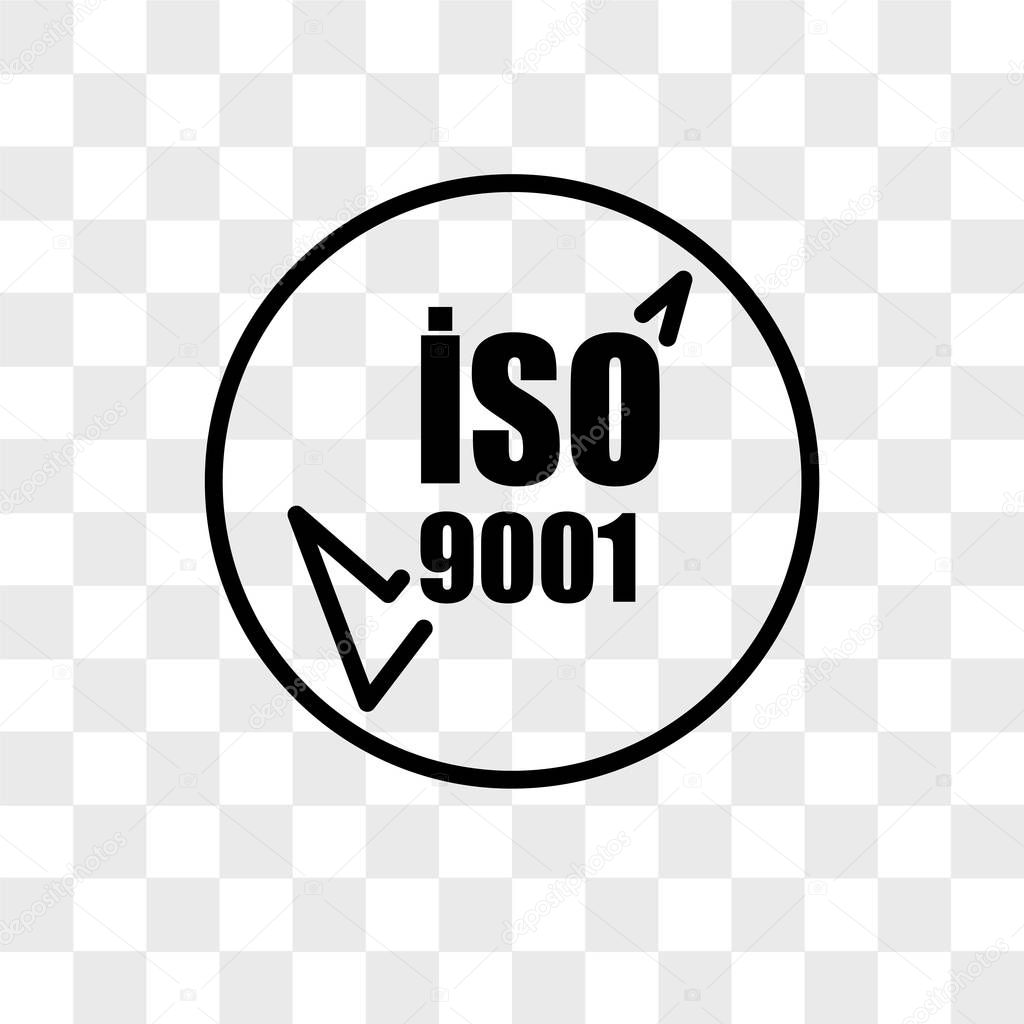 iso 9001 icono vectorial aislado sobre fondo transparente, iso 900 2023