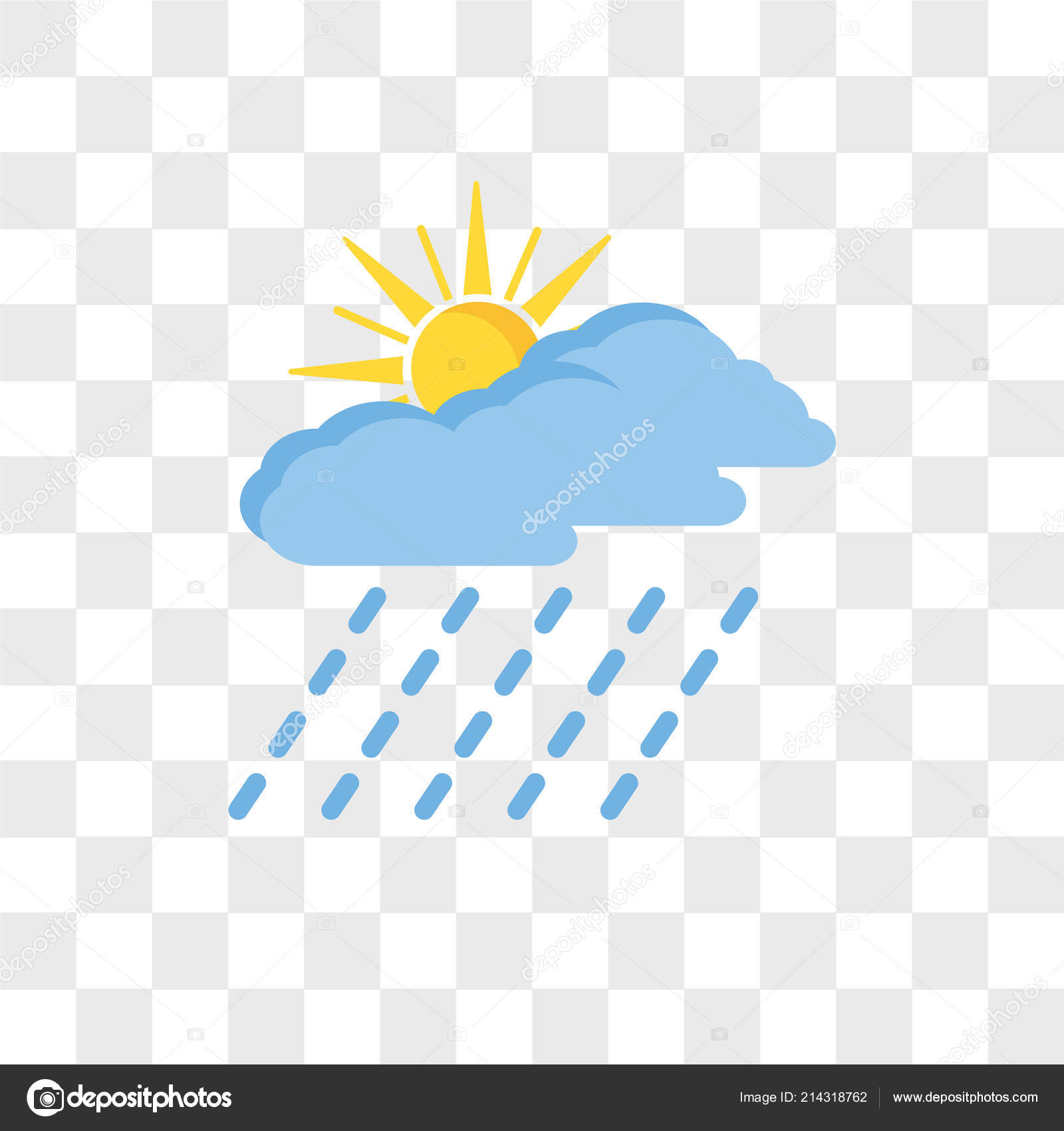 Rain vector icon isolated on transparent background, Rain logo d Stock ...