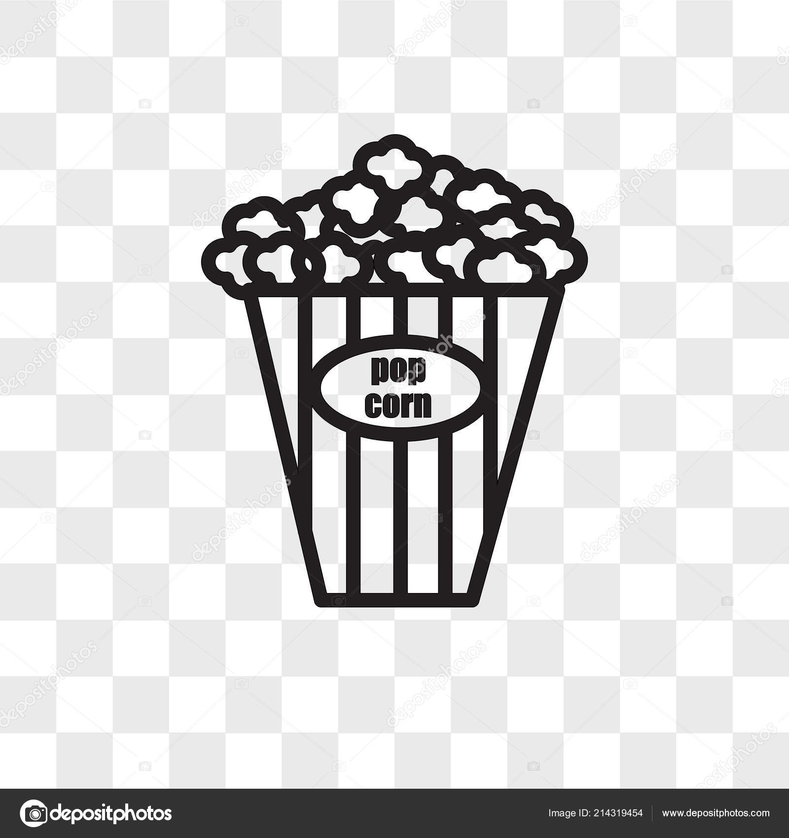 Popcorn kernel vector icon isolated on transparent background, p Stock ...