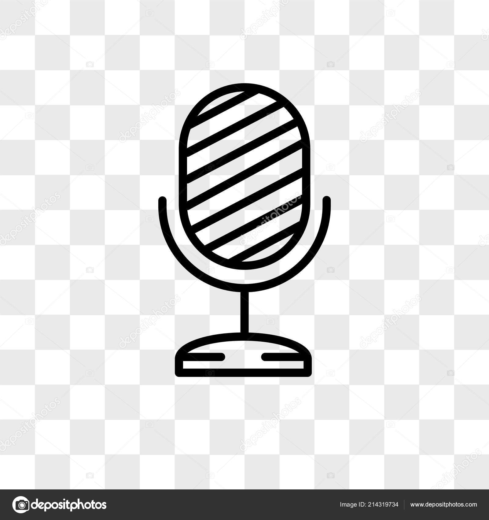 Icono del vector del micrófono aislado sobre fondo transparente, diseño ...