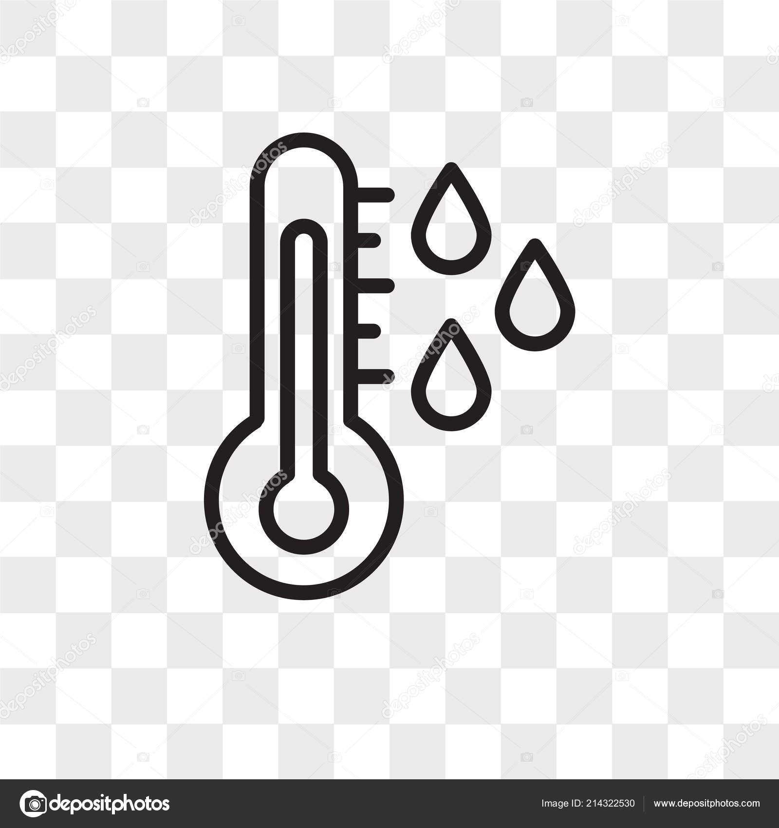 Dew point vector icon isolated on transparent background, dew po Stock ...