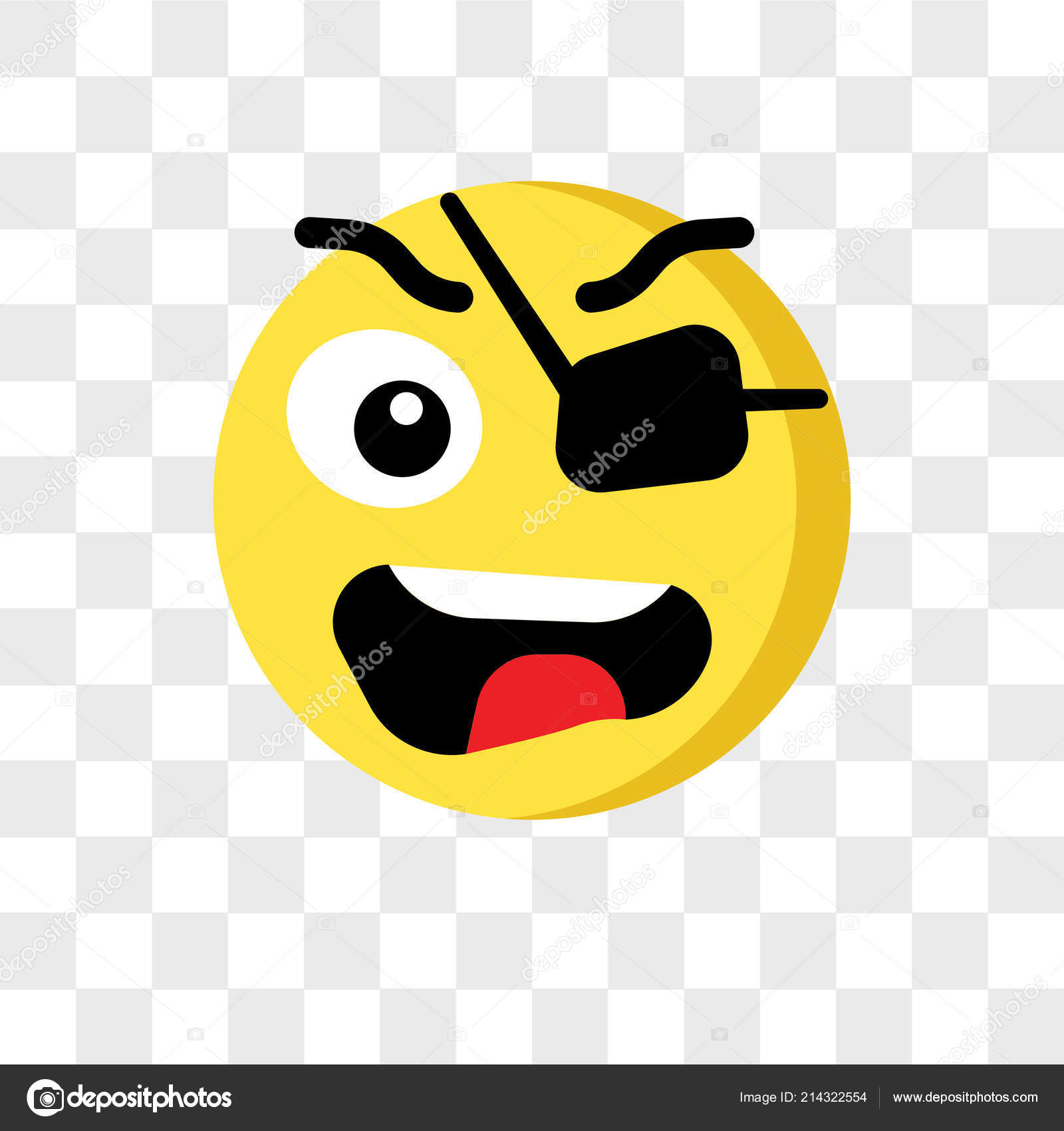 Pirate emoji vector icon isolated on transparent background, Pir Stock ...