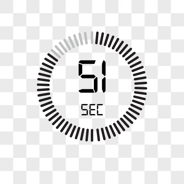 The 2 seconds vector icon isolated on transparent background, Th Stock ...