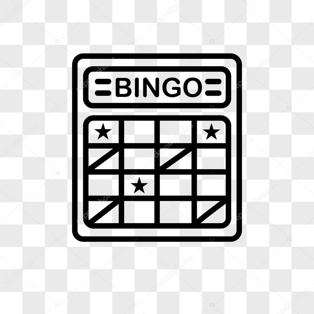 icono de vector de tarjeta de bingo aislado sobre fondo transparente ...
