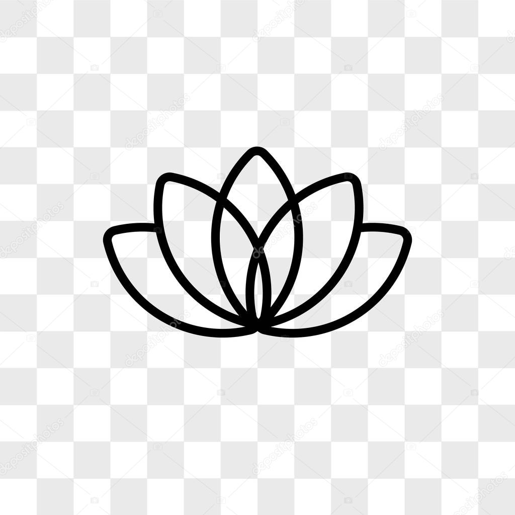 Lotus vector icon isolated on transparent background, Lotus logo design ...