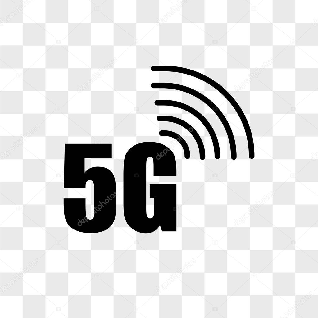 icono de vector 5g aislado sobre fondo transparente, 5g logotipo desig 2022