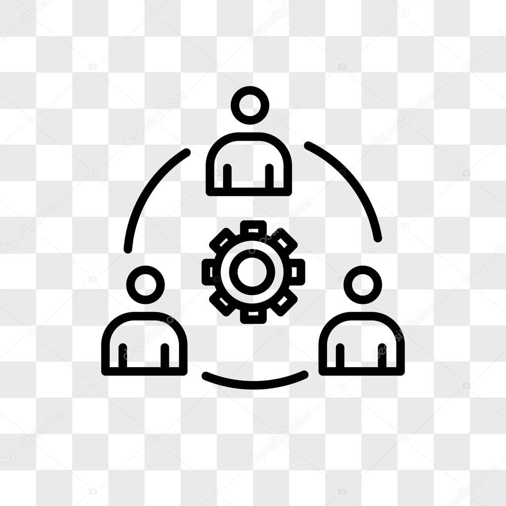Trabajo en equipo icono vectorial aislado sobre fondo transparente ...