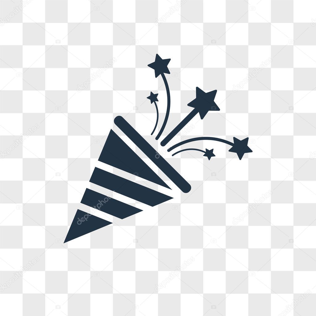 Confetti vector icono aislado sobre fondo transparente, Confetti logo ...