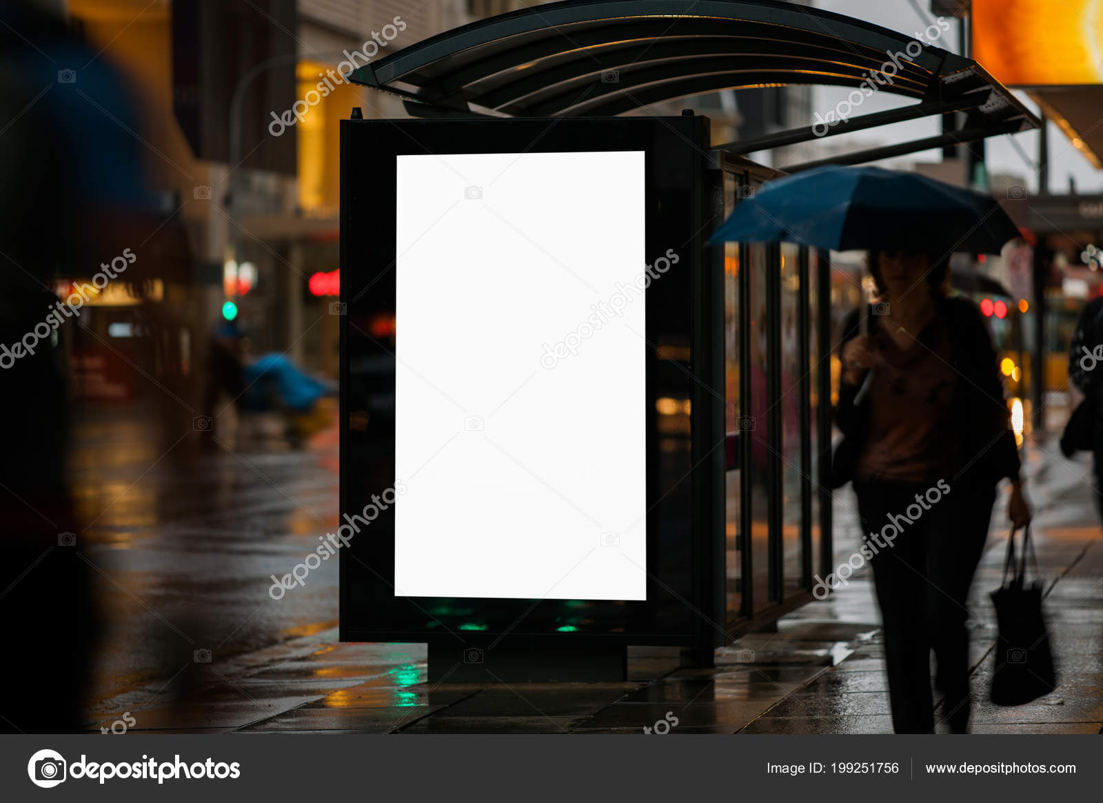 Blank Outdoor Advertising Shelter — Stock Photo © nickvango #199251756