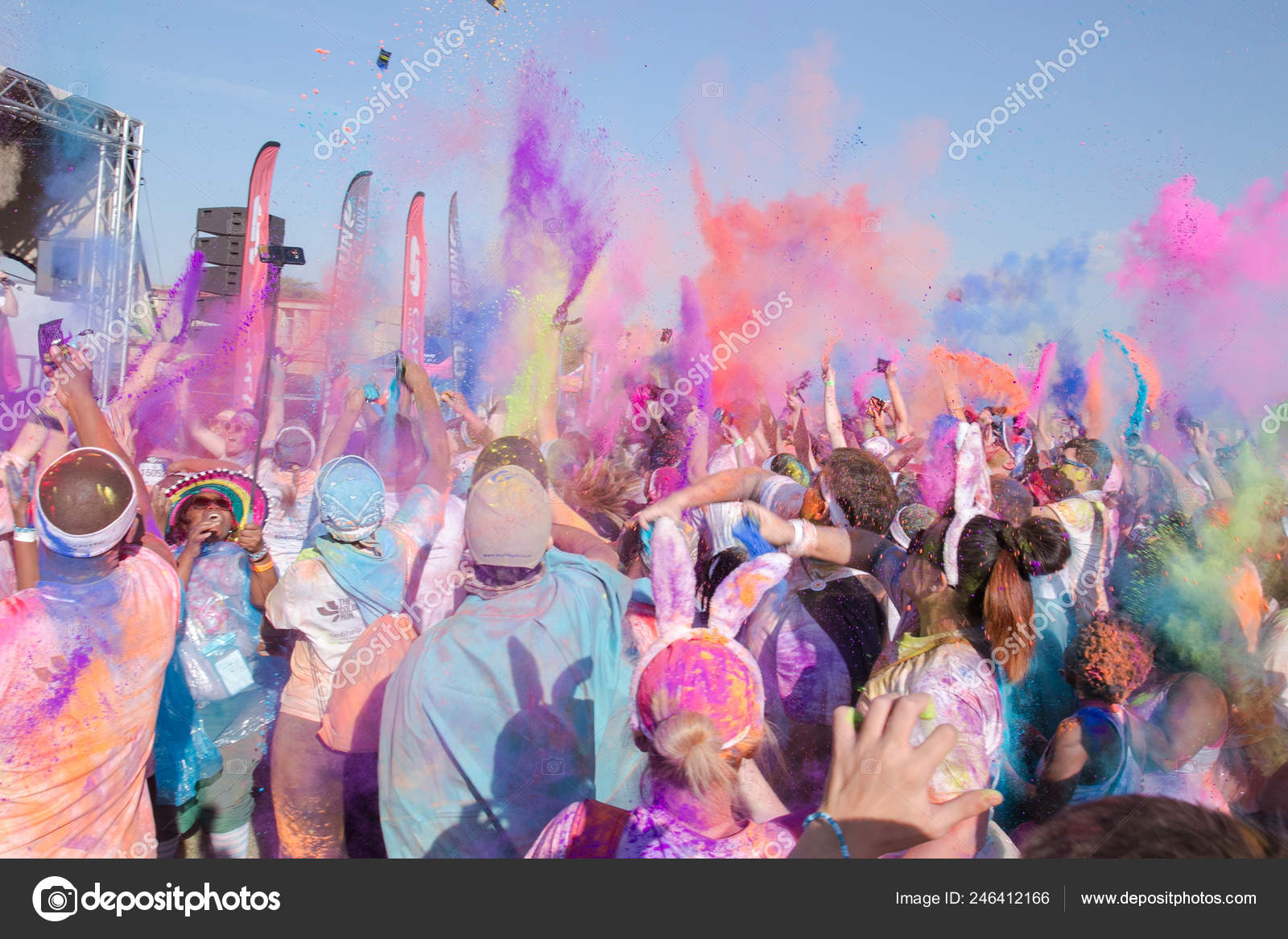 Coulor Run Event Chalk Powder Air – Stock Editorial Photo © corneann ...