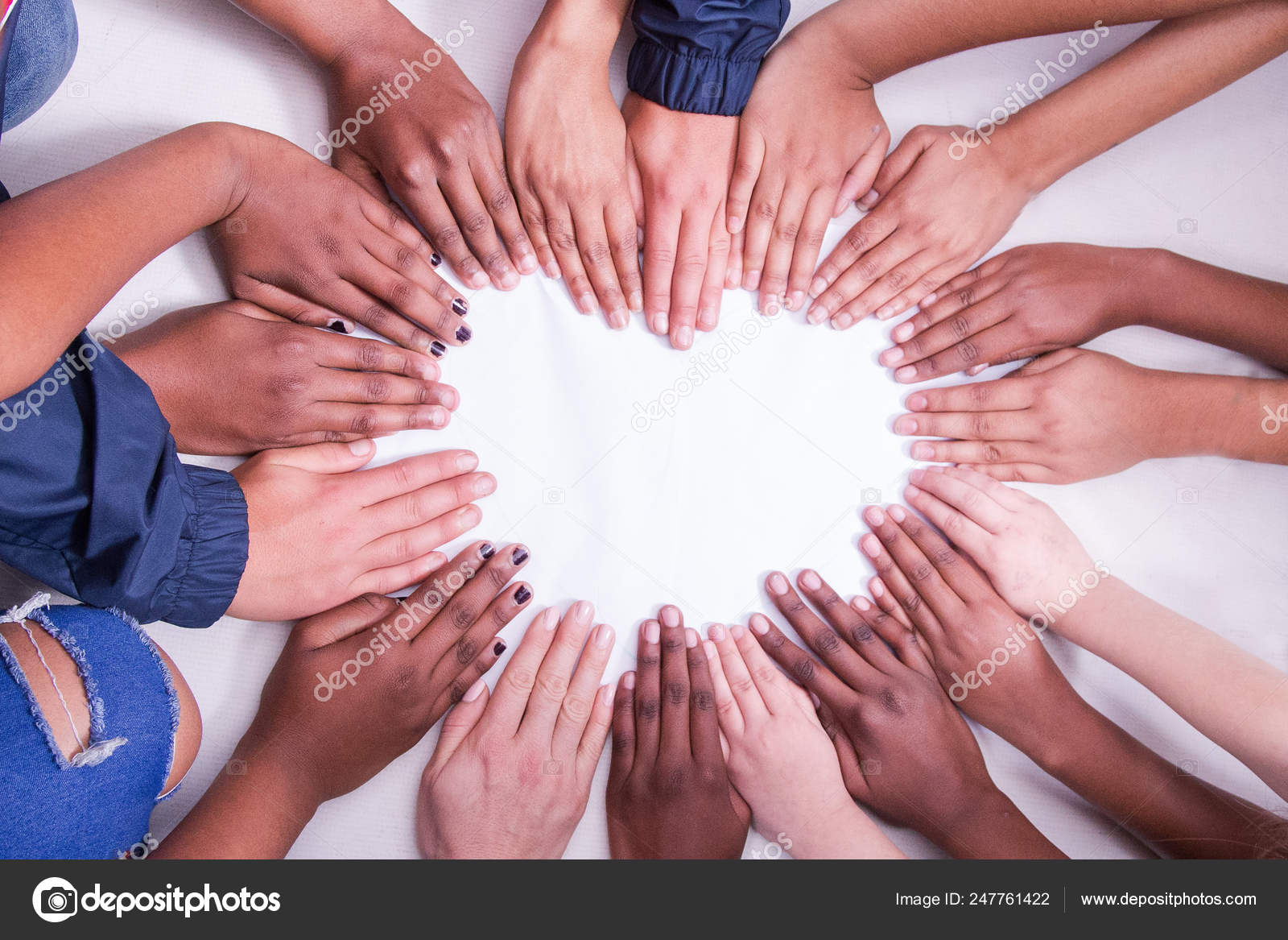 Different Ethnicities Holding Hands