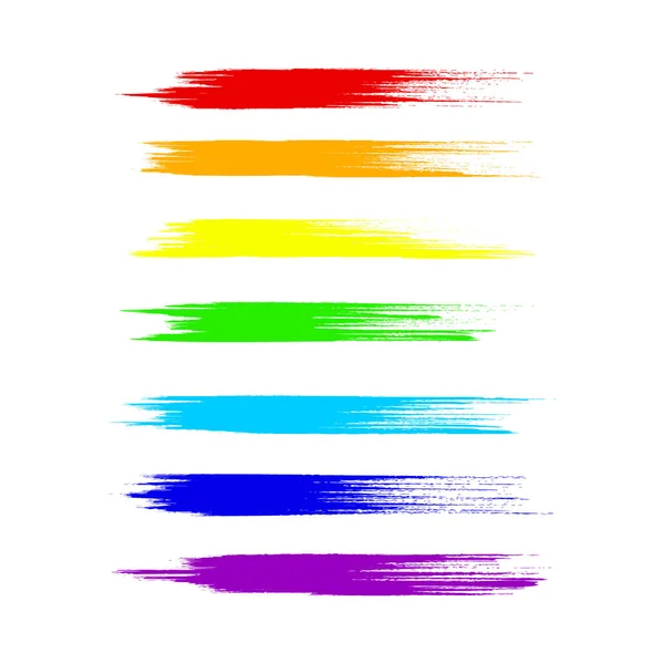 Vector Set Colorful Brush Strokes Colorful Vector Brush Strokes ...