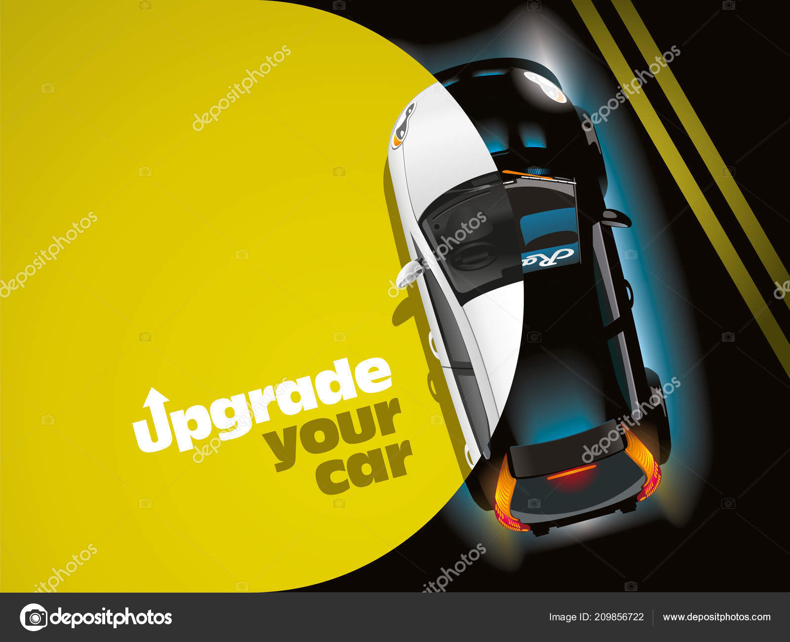 Conceptual Illustration Transformation Car Stock Tuned Usual Car Turns ...