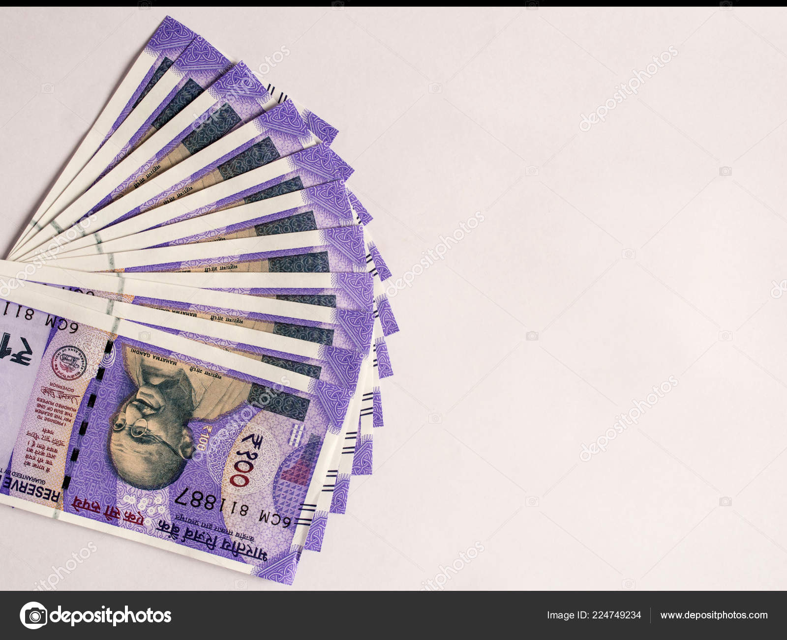 All New 100 Rupees Indian Currencies Islolated Background – Stock ...