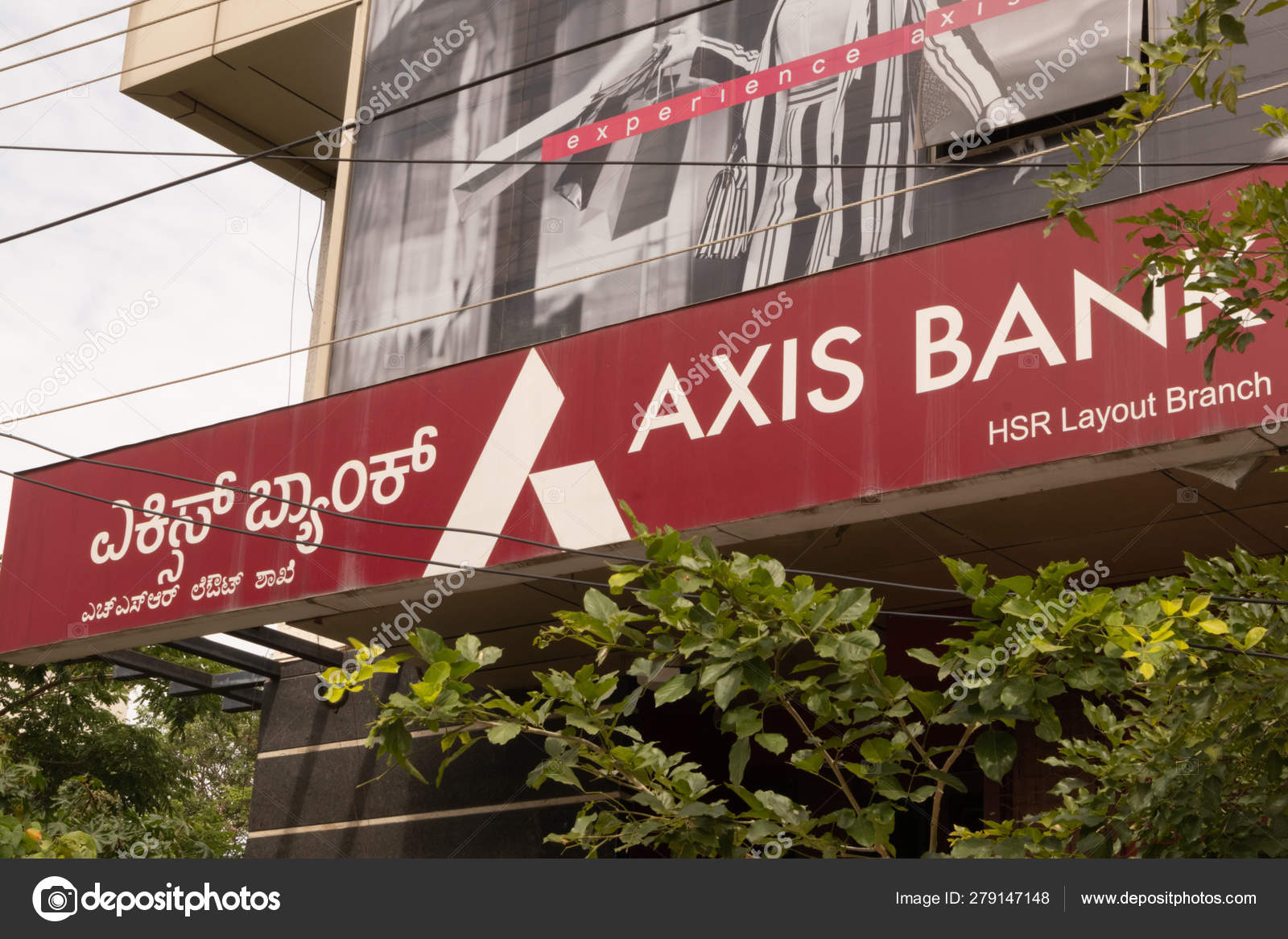 Bengaluru, India June 27,2019 : Front view Bill board of Axis Bank at ...