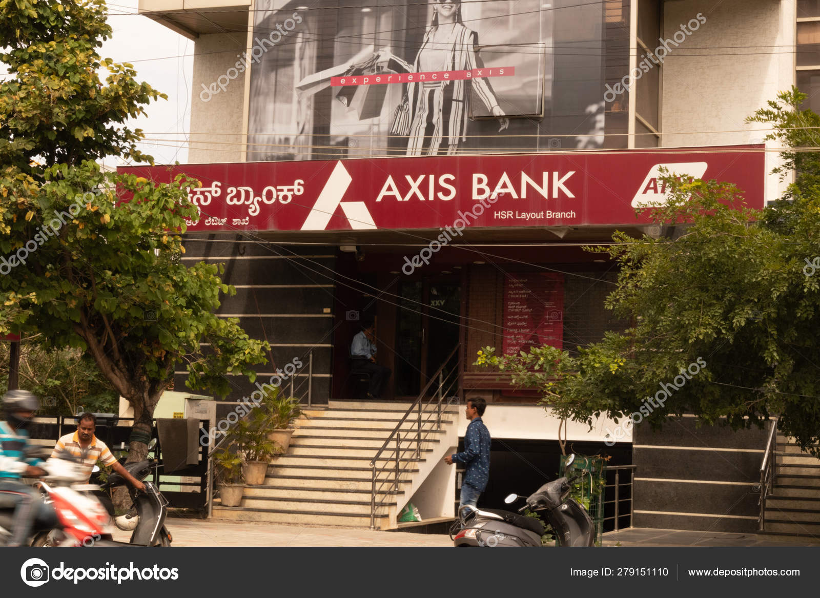 Bengaluru, India June 27,2019 : Front view building Axis Bank at ...
