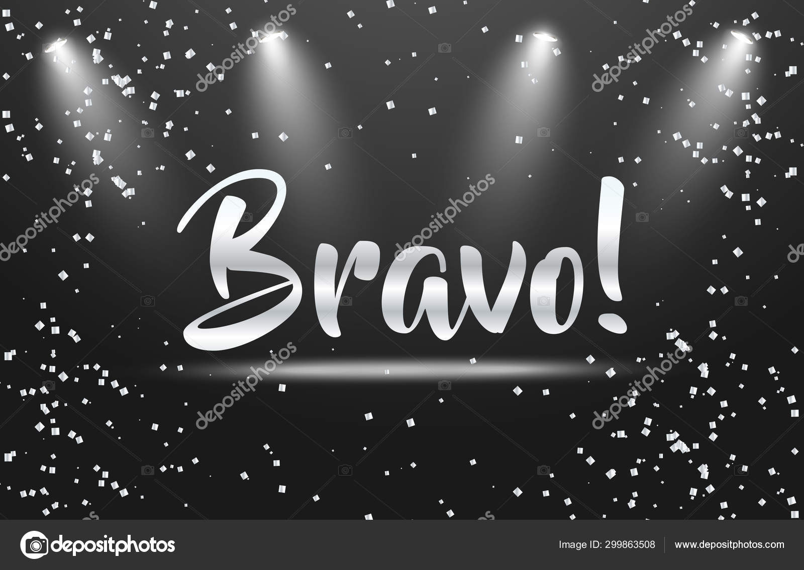 Bravo Text Vector Banner Design Stock Vector Image by ©ahsanalvi #299863508