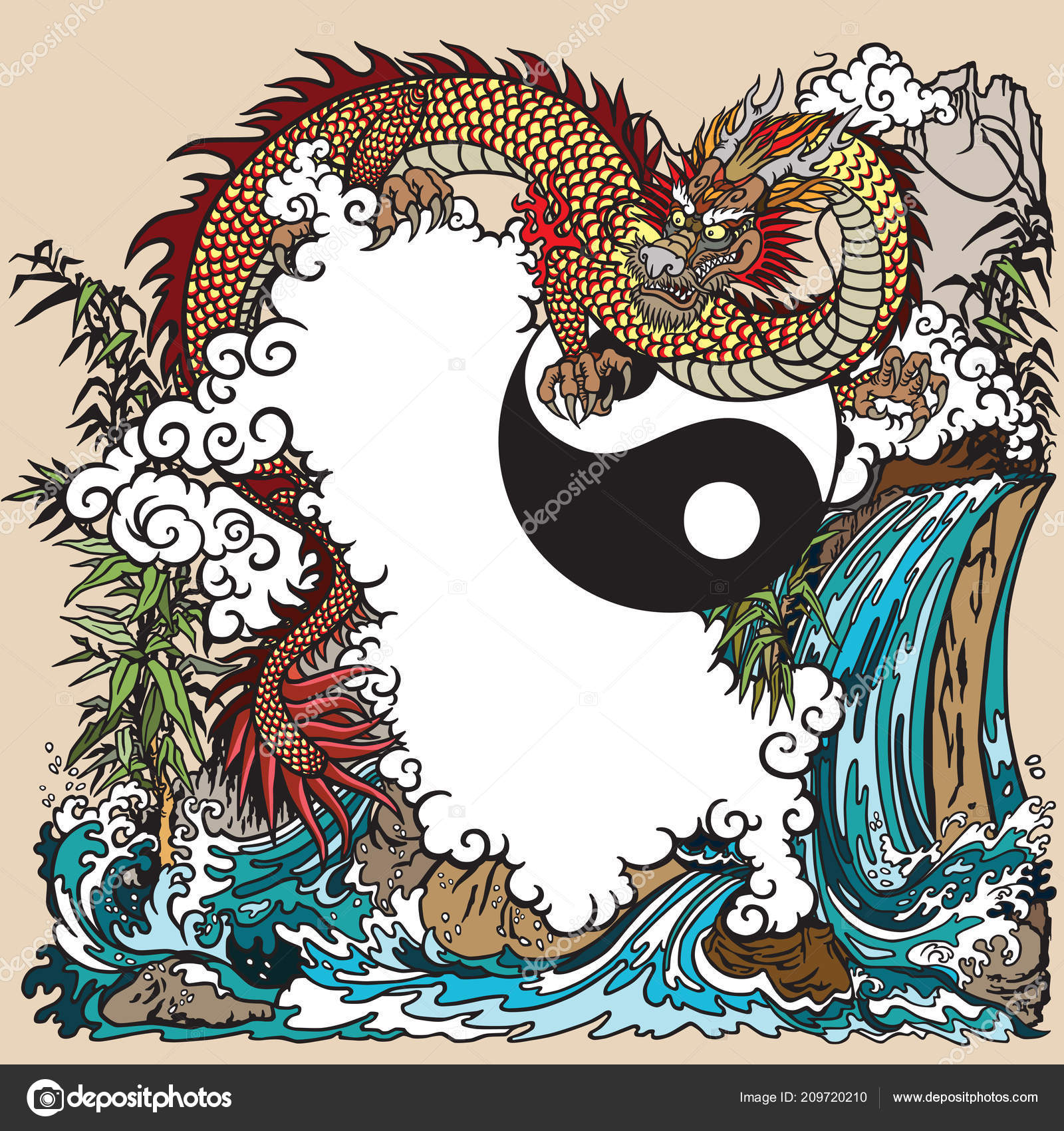 Eastern Dragon Drawing