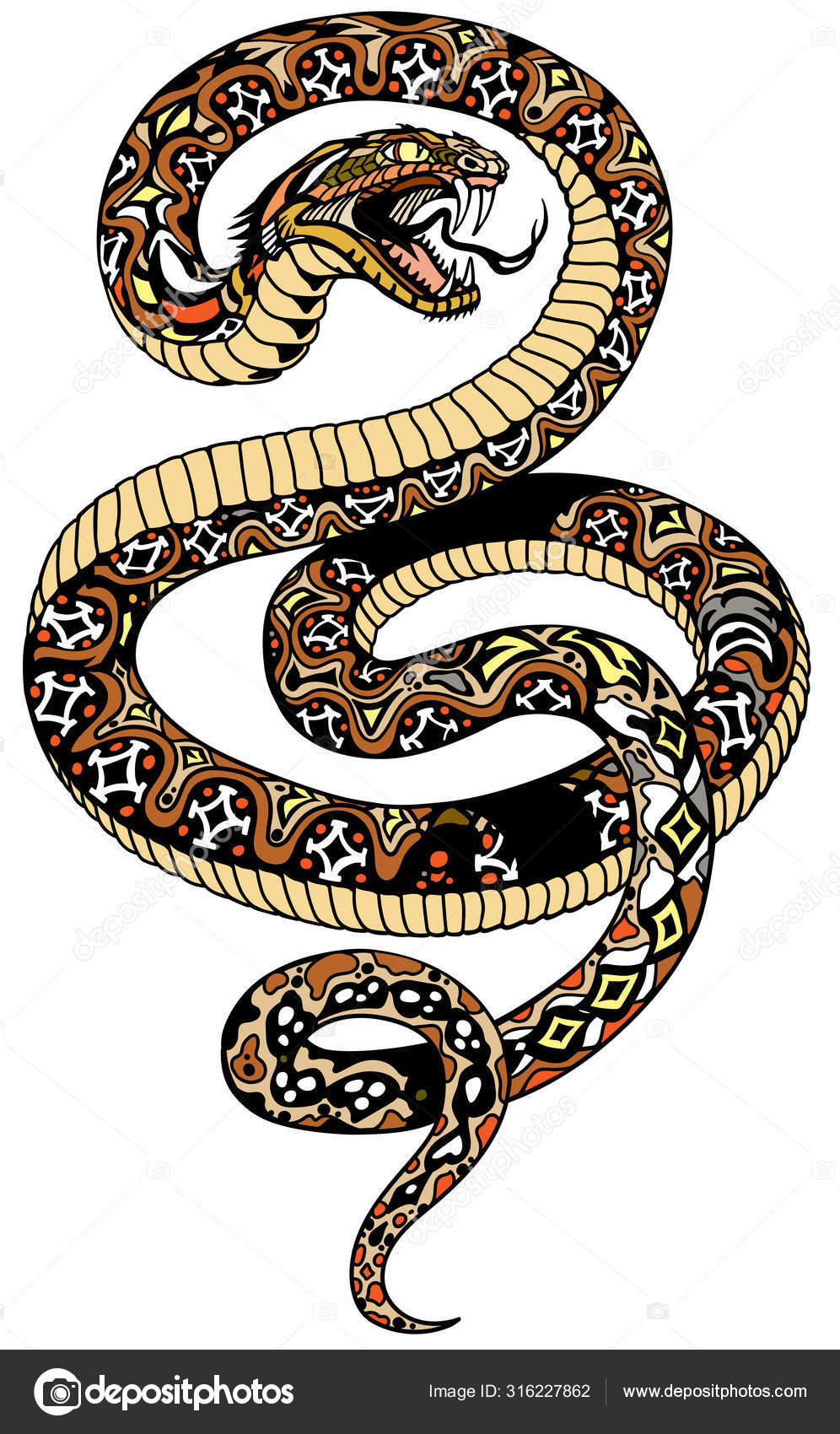 Angry snake tattoo Stock Vector by ©insima 316227862