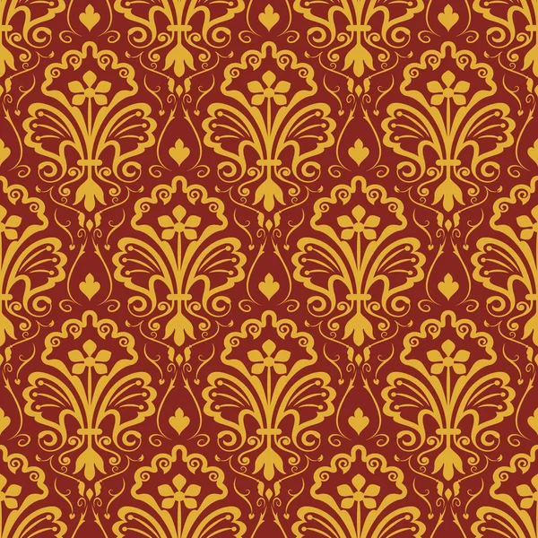 Damask seamless floral pattern. Royal wallpaper. Flowers and crowns on ...