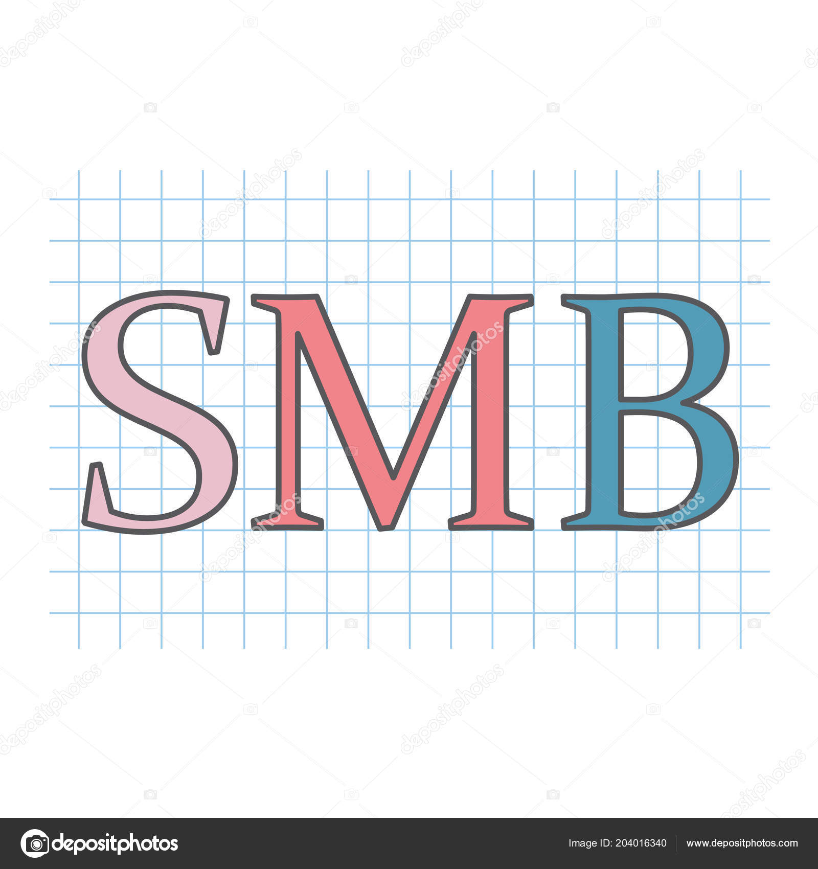 Smb Small Medium Sized Business Written Checkered Paper Stock Vector ... Smb Small Medium Sized Business Written Checkered Paper Stock Vector ...